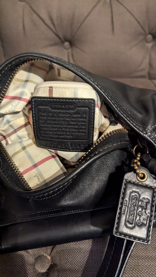 Vintage Coach Blk Hobo Bucket Leather Purse and Coach Blk Wallet G0793-11422 | eBay