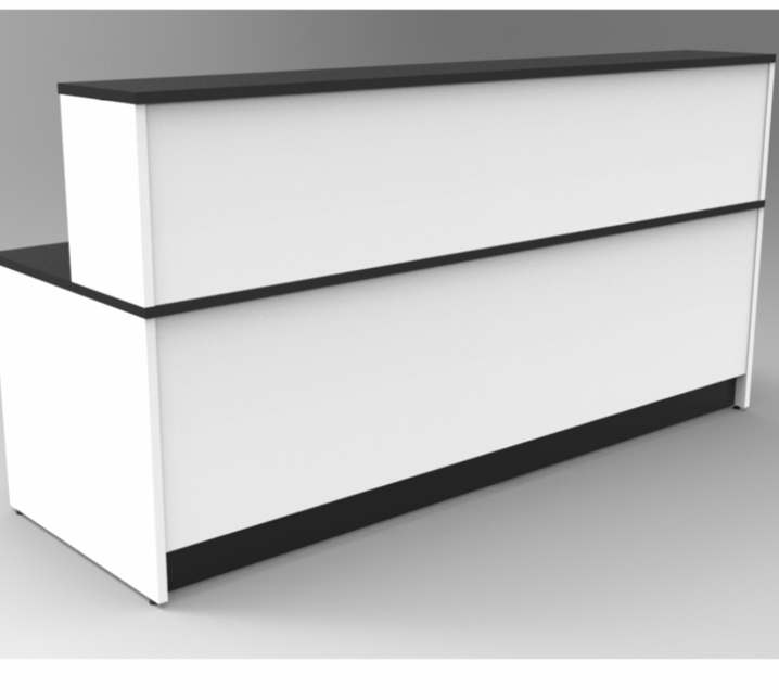 White Reception Table Straight White Reception Desk Bundle | National