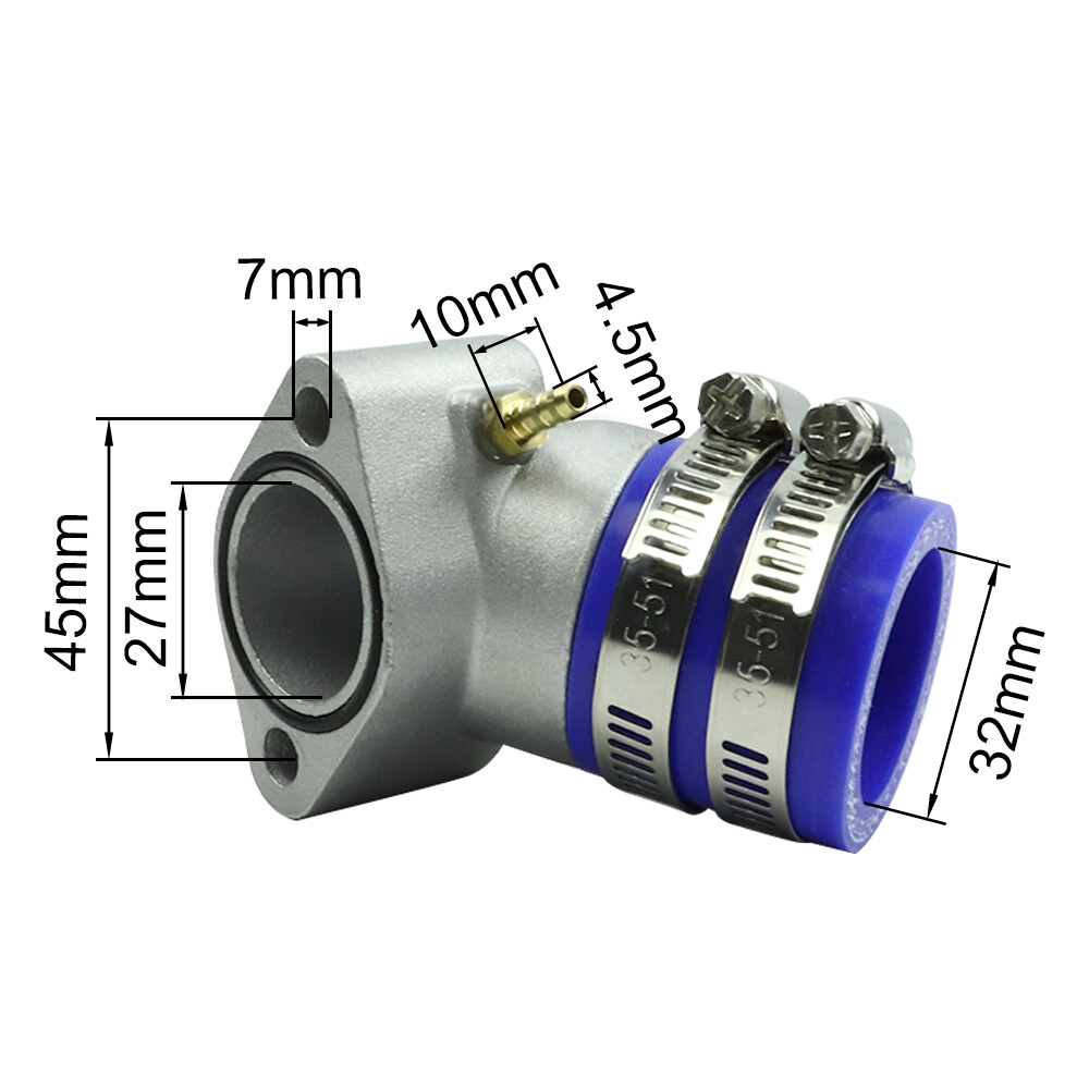 Aluminum Racing Intake Manifold For GY6 150cc Engine Scooter ATV Go ...