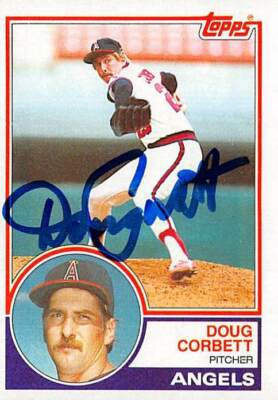 Doug Corbett autographed baseball card (California Angels) 1983 Topps ...
