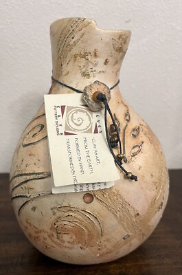 Vtg Steven Kaye Pottery Designs Clay Art Bud Vase Primitive Abstract ...