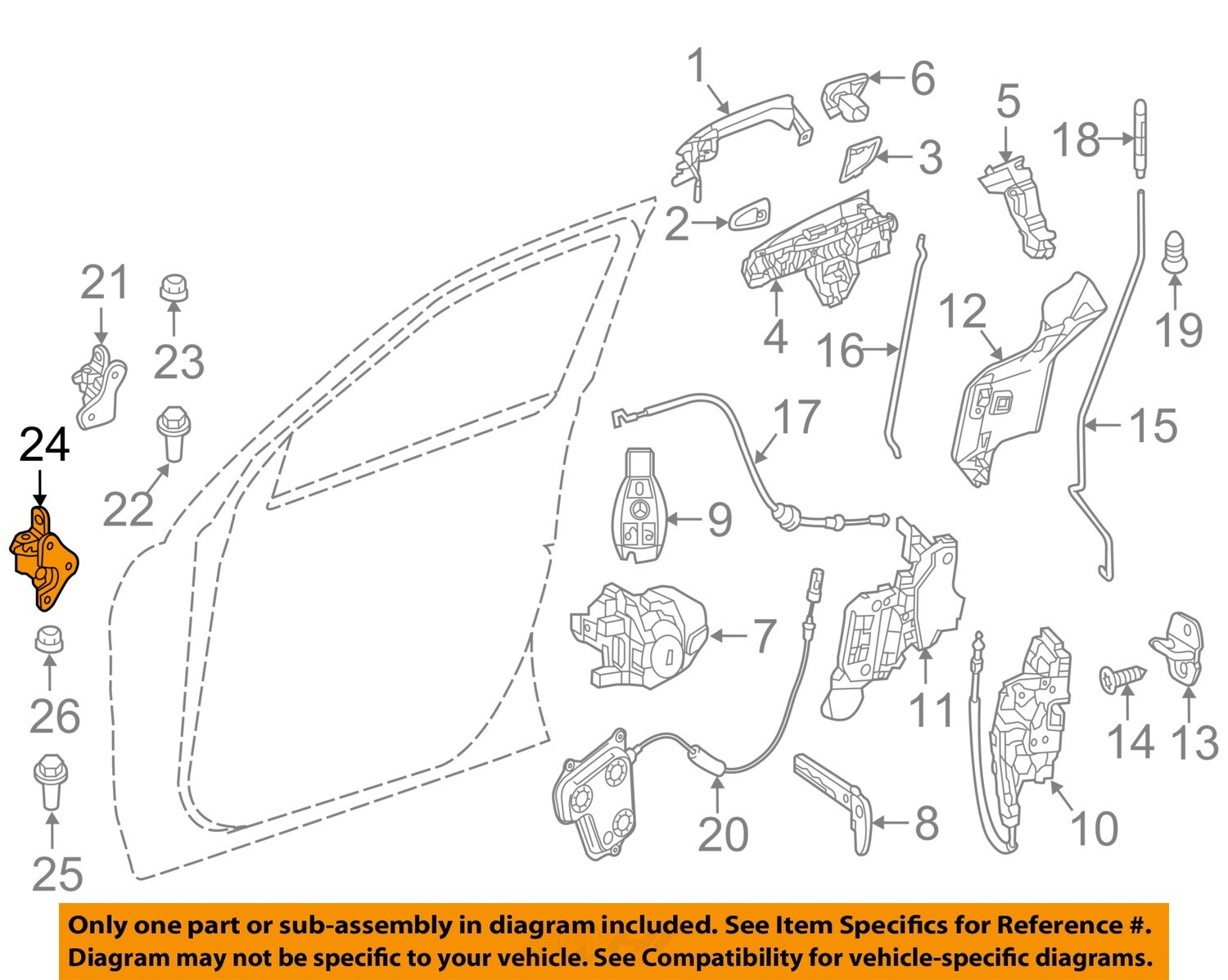 MERCEDES OEM 12-15 ML350-Door Hinge-Lower Left 1667200337 | eBay