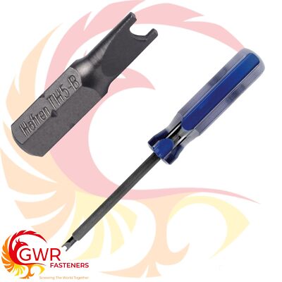 2 HOLE DRILL BITS OR SCREWDRIVER FOR PIG NOSE SECURITY SCREWS SNAKE EYE ...