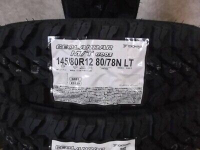 JDM YOKOHAMA 145/80R12 GEOLANDER M/T Snow Mud Tires x4 G003 145R12 ...