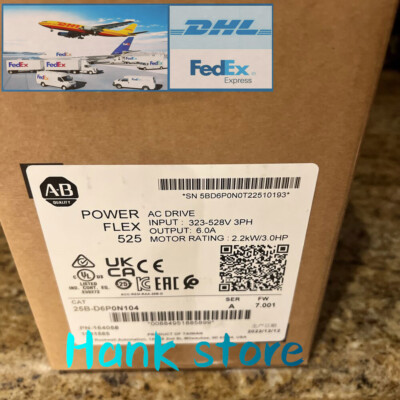 AB PowerFlex 525 2.2kW 3Hp AC Drive 25B-D6P0N104 New Sealed In Box | eBay