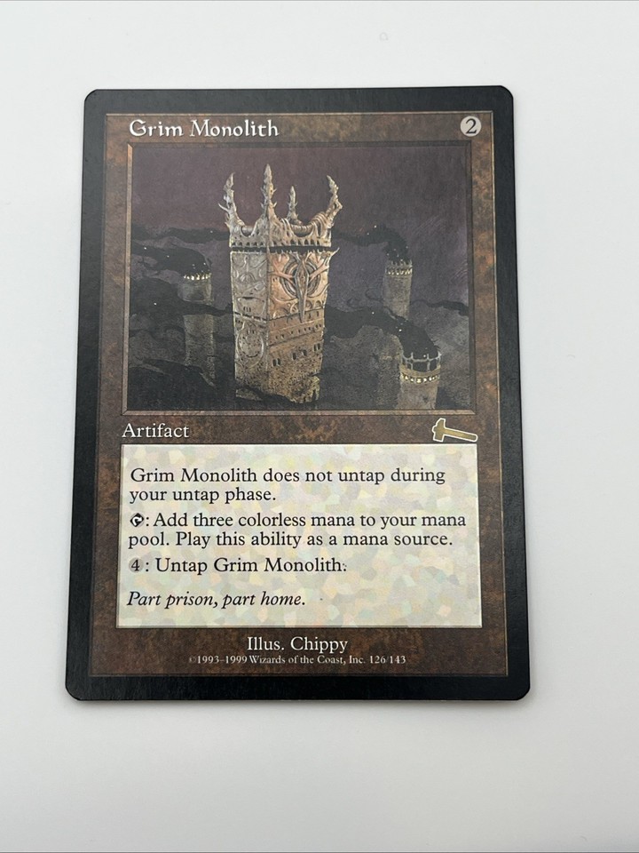 Grim Monolith Urza’s Legacy 1999 Near Mint Mtg Magic The Gathering ...