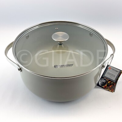 Masterclass Premium Cookware Stock Pot 11" 8-qt Casserole Pan Light ...