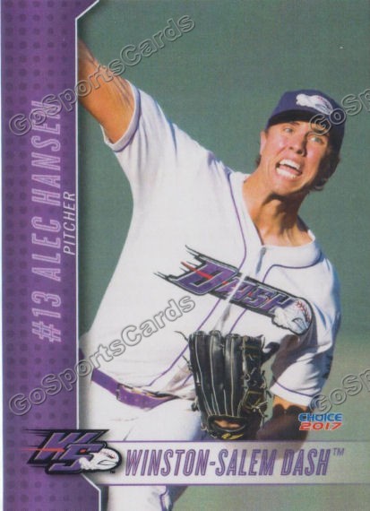 2017 Winston Salem Dash Alec Hansen RC Rookie Chicago White Sox | eBay