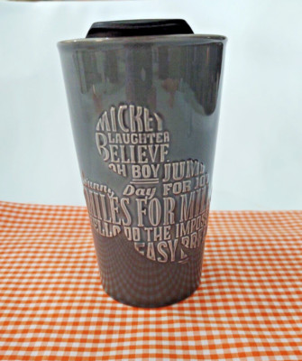 New Hallmark Disney Mickey Mouse Ceramic Travel Mug Dark Gray | eBay