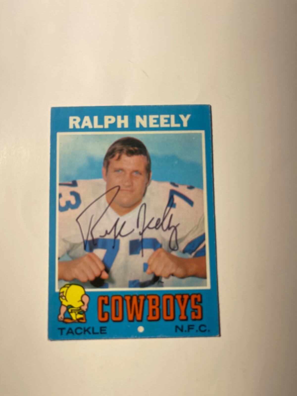 Dallas Cowboys RALPH NEELY Signed Card | eBay