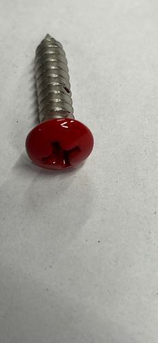 #8 x 3/4" 25 pc "Red" Powder Coated Stainless Steel Phillips Sheet ...