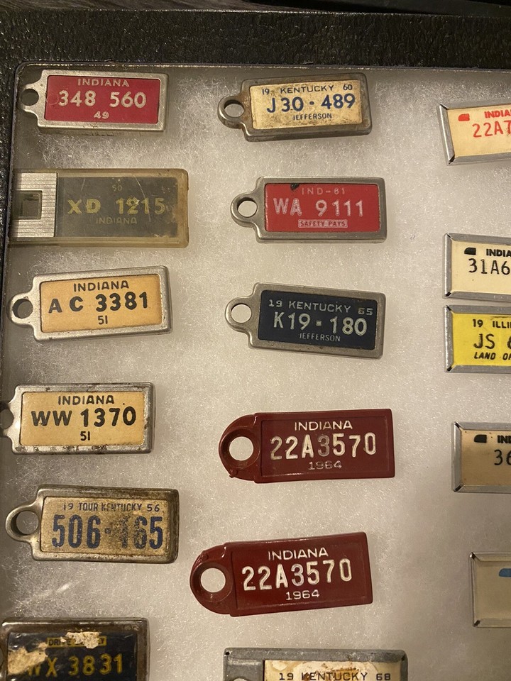 Vintage Rare Idento Tags License Plate Miniature DAV Disabled Veterans ...