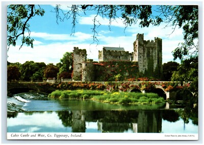 VINTAGE CAHIR CASTLE AND WEIR CO TIPPERARY IRELAND POST CARD 1G17 | eBay