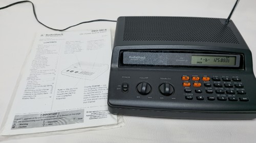 RadioShack PRO-2018 Desktop Scanner 200 Channel VHF UHF Aircraft Police ...