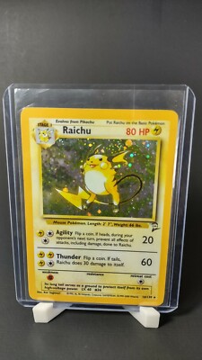 Pokémon Raichu Base Set 2 Holographic Rare 16/130 Holo Near Mint NM ...