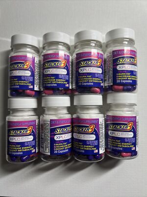8x 20ct Stacker 3 XPLC Bottles Dietary Supplement Weight Loss 160 Pill ...