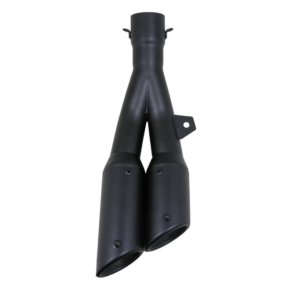 Stainless Steel 38-51mm Dual-Outlet Exhaust Silencer Motorcycle Inlet ...