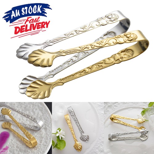 Stainless Steel Ice Cube Clips Sugar Tongs Food Clips Serving Tong ...