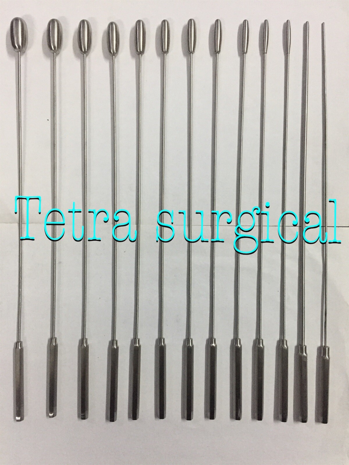 BAKES ROSEBUD Urethral Sounds Dilators 13 PIECE SET Sizes from 1mm to ...