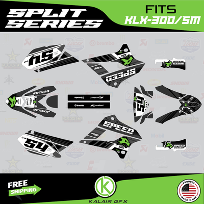 Graphics Kit for Kawasaki KLX300SM 2020 2021 2022 2023 KLX 300SM SPLIT ...