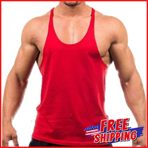 Gym Singlets - Red - Men'S Tank Top for Bodybuilding and Fitness ...