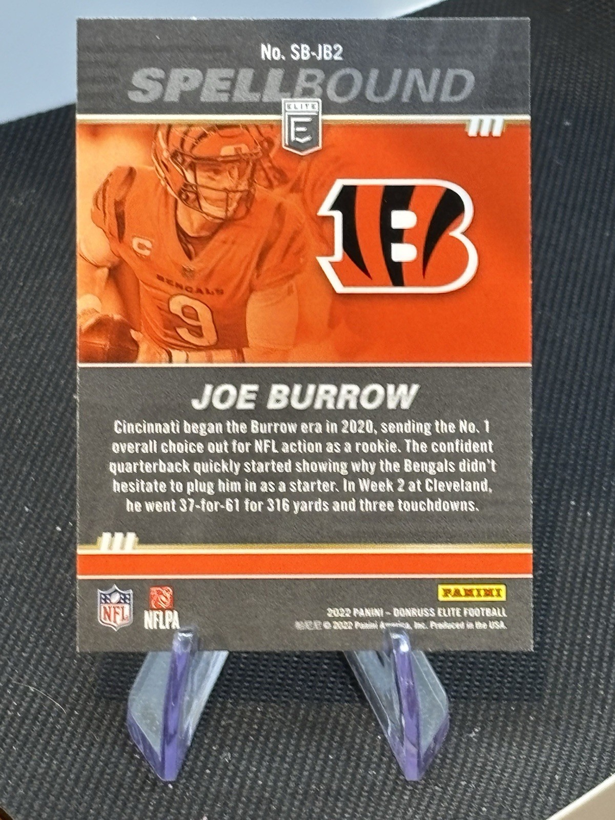 2022 Panini Donruss Elite - Spellbound Joe Burrow #SB-JB2 Pink Letter U ...