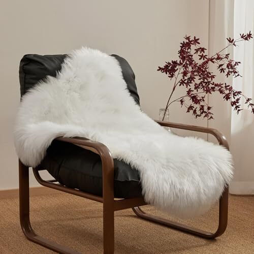 Ashler Faux Fur Rug White Small Area Rugs Fluffy Sheepskin Fur Rug ...