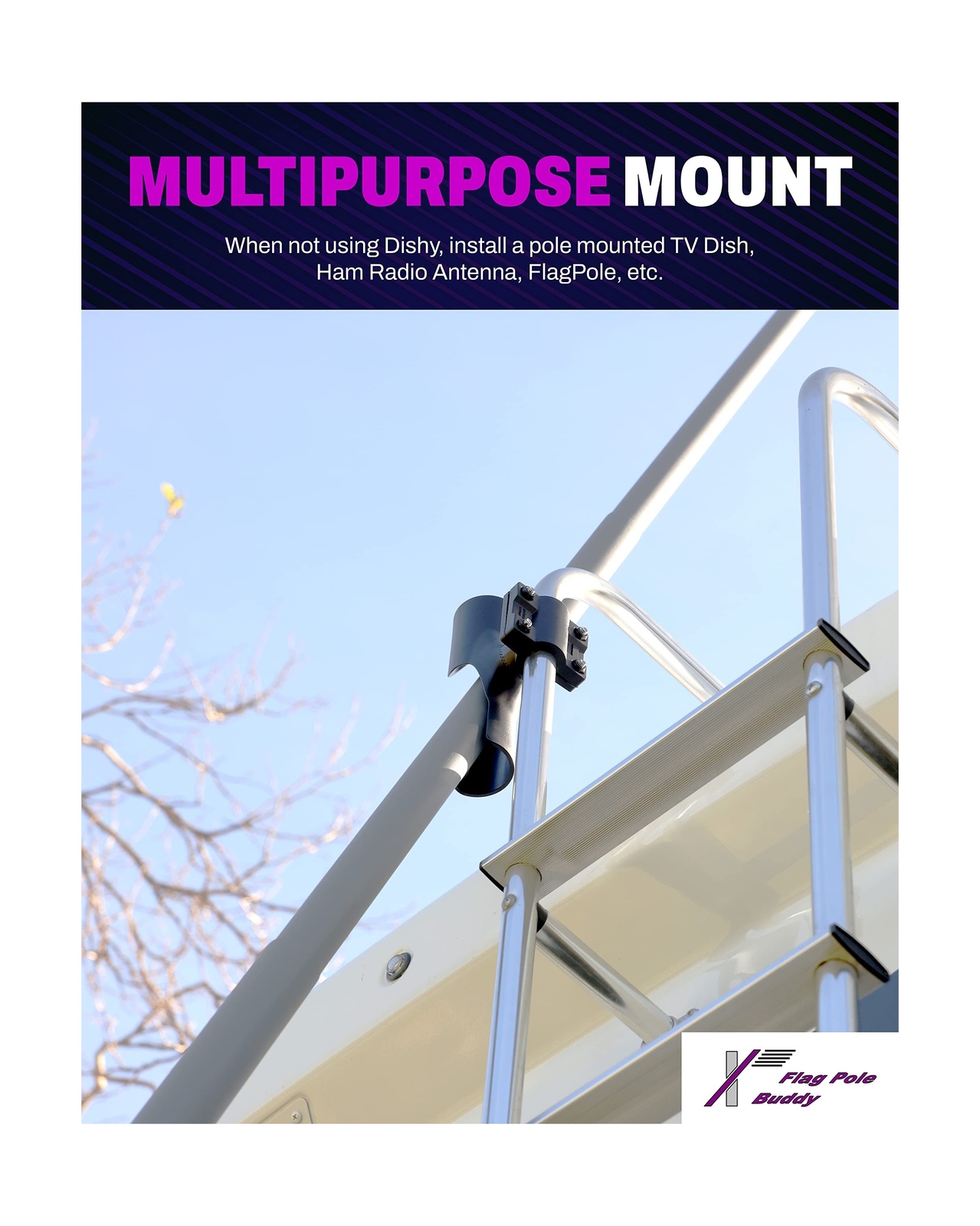 FlagPole Buddy Starlink 2nd Generation Compatible Mounting Kit for RV ...