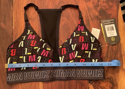 Zumba Step Into Happy Bra Multi Color Small | eBay