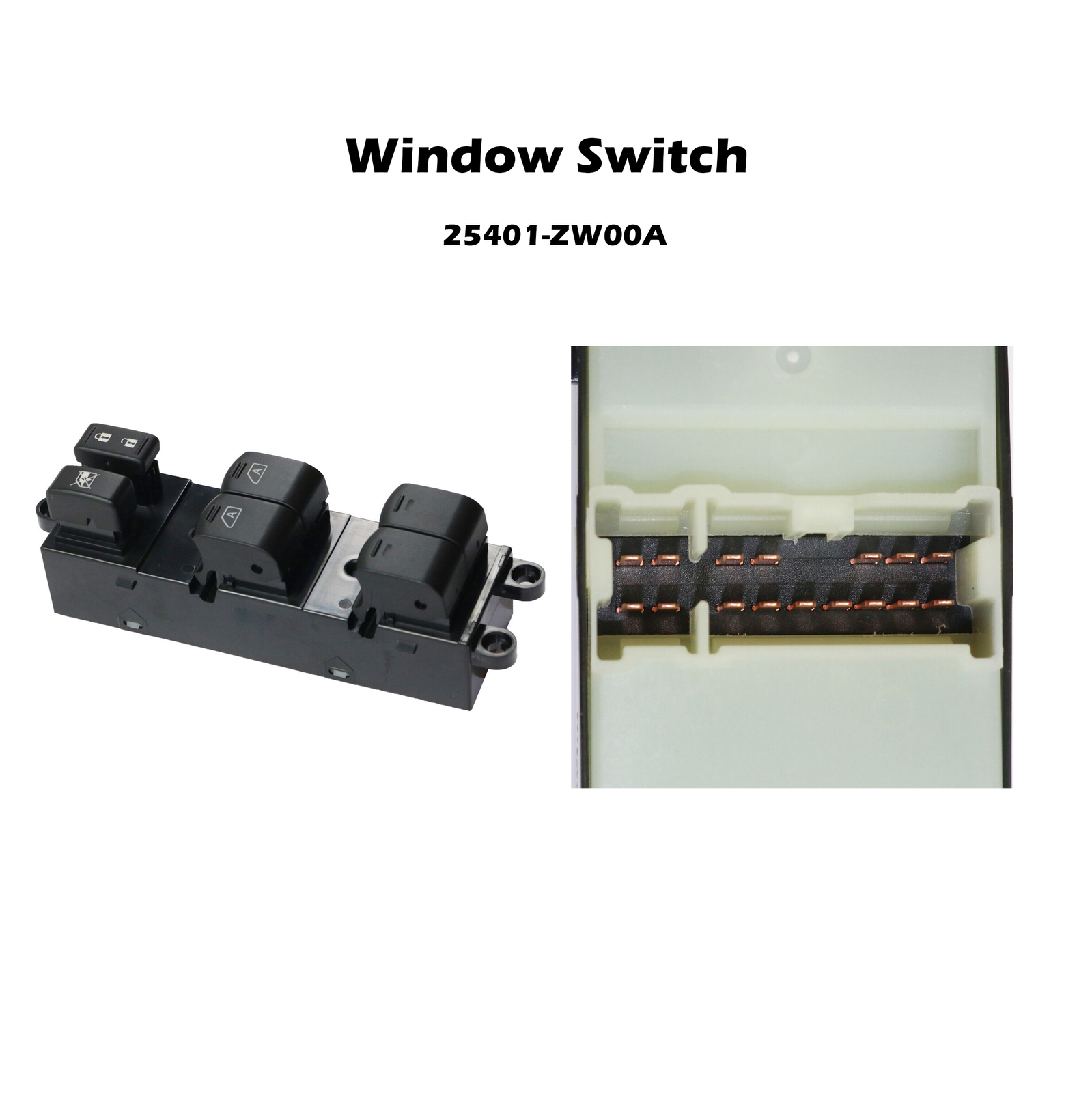 Window Switch For 2008-2015 Nissan Armada Front Driver Side Black 25401 ...