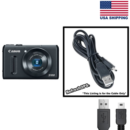 Canon PowerShot S100 Digital Camera USB Cable Transfer Cord Replacement ...