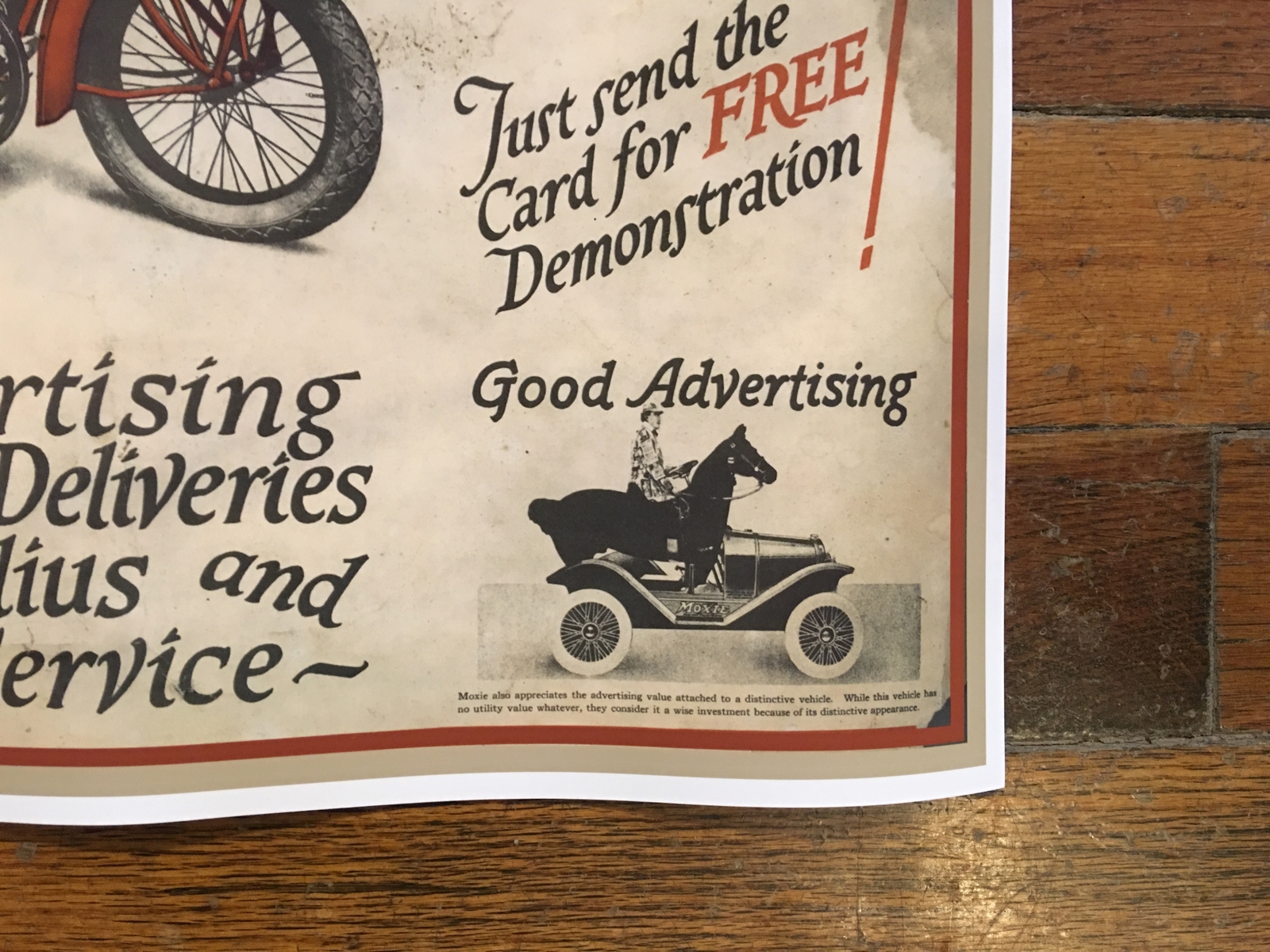 Vintage Replica Poster The Indian Service Car Chuck Myles Cardstock 24 ...