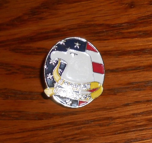 I Support Our Troops Pin Charm Gold Tone Eagle 1 x ¾ | eBay