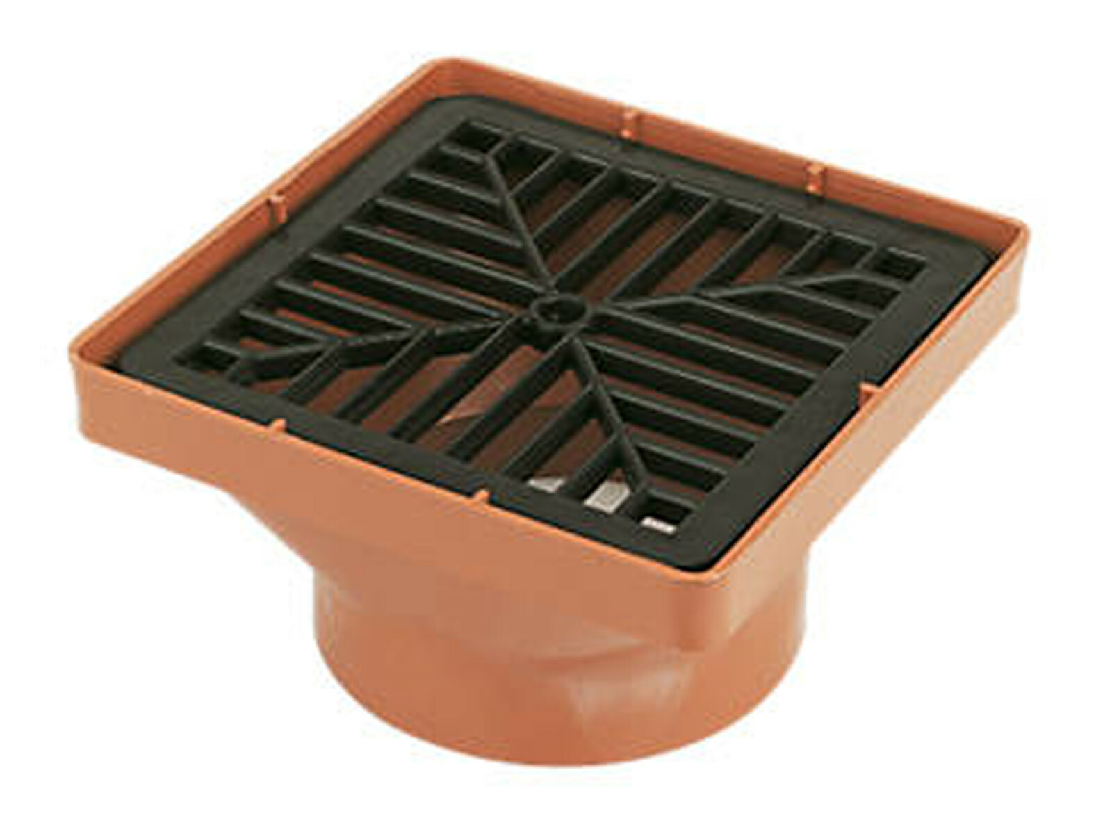 2 Pack Gulley Grid Drain Cover Grate PVC 6 Inch 150 x 150mm Square Leaf ...