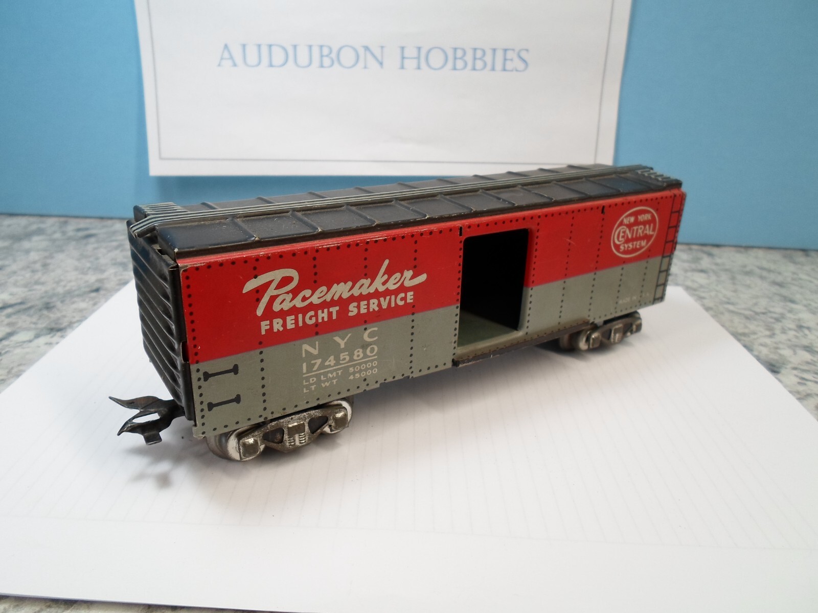 Marx O-27, NYC Pacemaker Caboose, Box Car and N.I.A.X #256 Tank Car | eBay