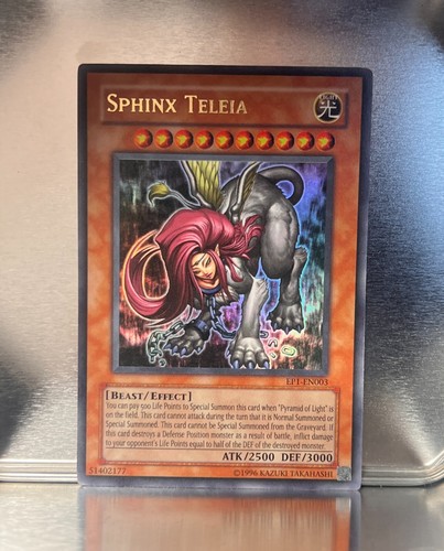 YU-GI-OH! SPHINX TELEIA - ULTRA RARE EP1-EN003 (8.5) 1996 | eBay