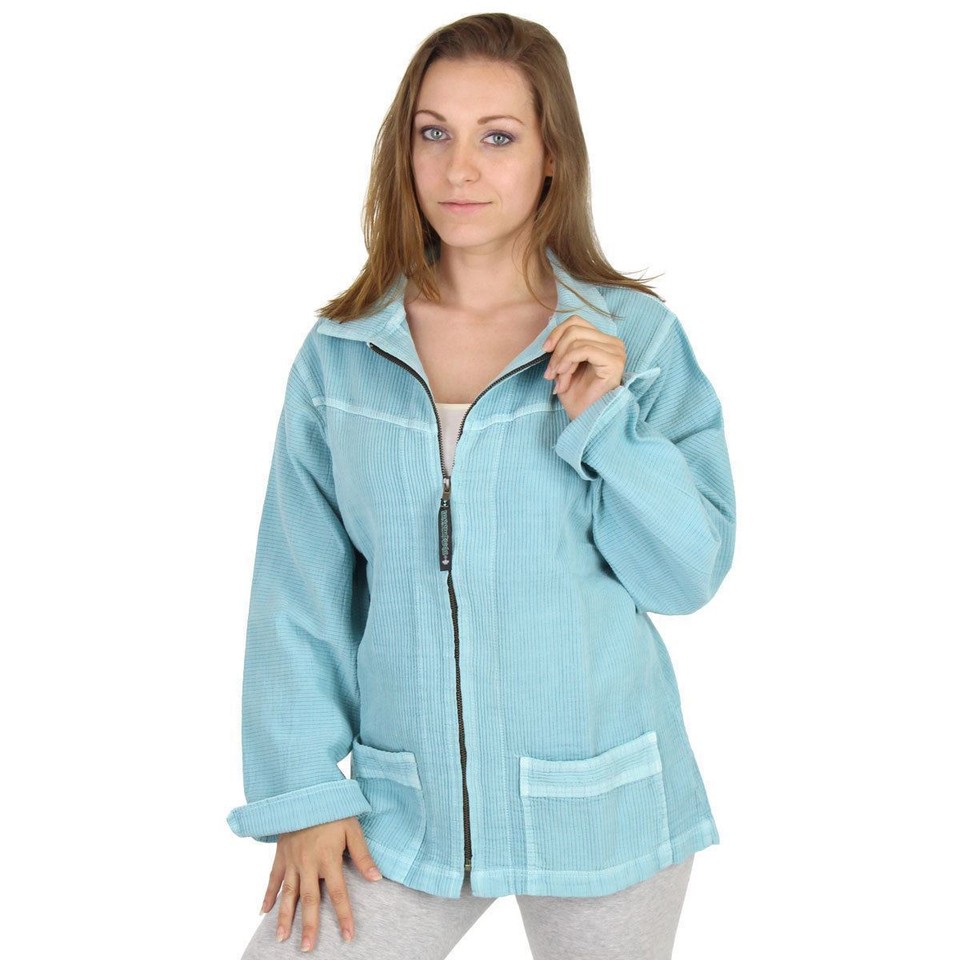 Long Sleeve Corded Zip Up Jacket - 100% Cotton - Canadian Made | eBay