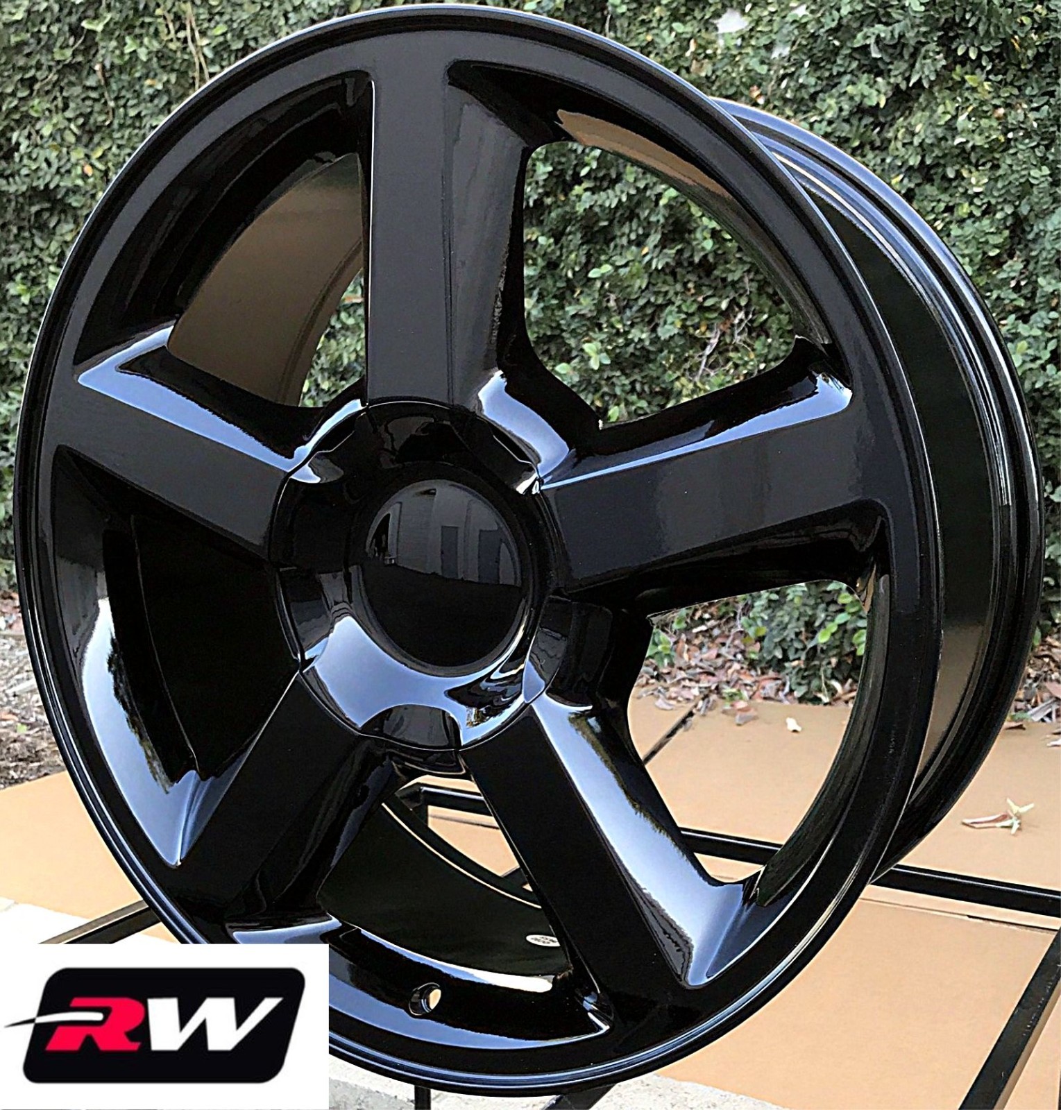 22 inch Chevy Silverado 1500 LTZ OEM Specs Wheels Gloss Black Rims ...