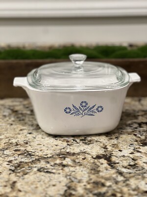 Corning Ware Blue Cornflower P-1 3/4 B .1 3/4 QT Casserole/ ORIGINAL P ...