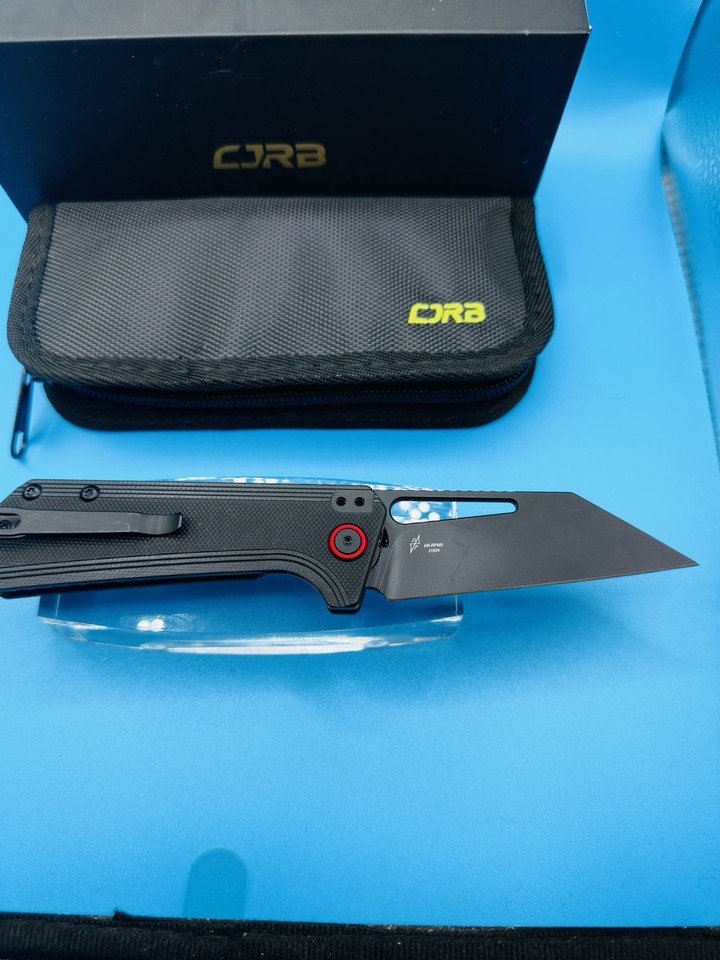 CJRB Ruffian Pocket Knife Linerlock Black G10 Folding AR-RPM9 Blade ...