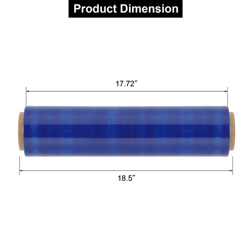 Blue Stretch Film 18 Inch x 1500 Feet 80 Gauge Pallet Wrap 4 Rolls ...
