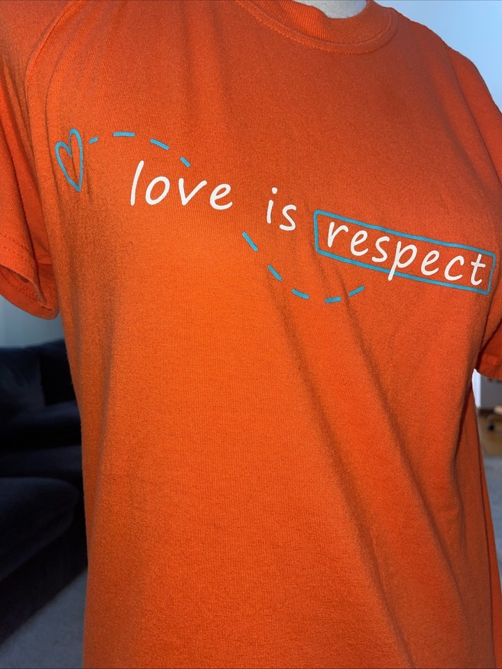 Gildan Orange Love And Respect T Shirt Size Small | eBay