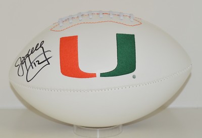 JIM KELLY signed Univeristy of Miami LOGO FOOTBALL auto HOF Buffalo ...