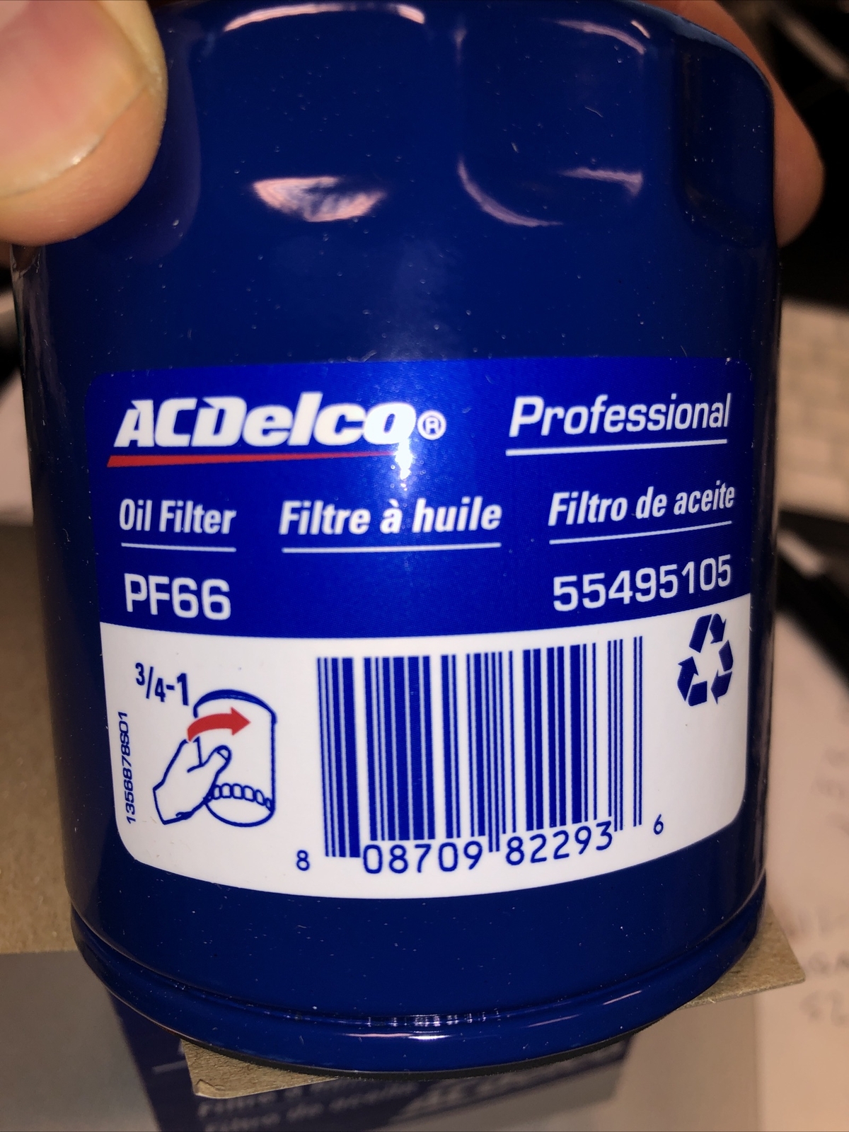 Genuine GM ACDelco Engine Oil Filter PF66 GM# 55495105 Made In USA ! F ...