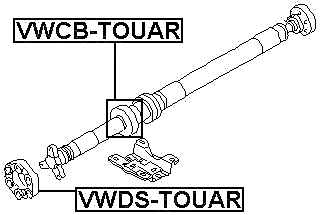 VWDS-TOUAR Febest DRIVE SHAFT COUPLING 955.421.01000, 7L0521403 | eBay