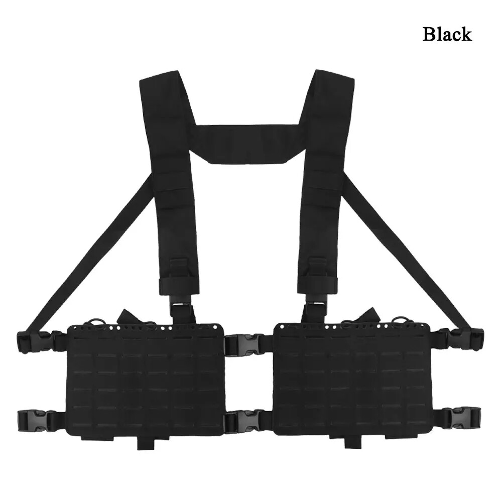 Tactical SS Style Alpha Chest Rig 34 Split Chassis H-harness Vest MOLLE ...