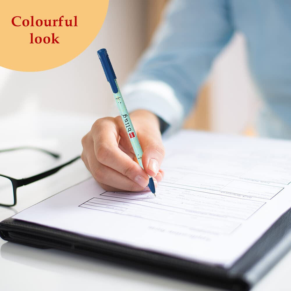 Cello Bling Pastel Blue Stylo à bille Pot de 25 stylos pour étudiants ...