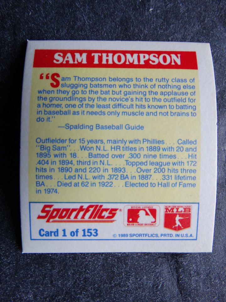 1989 Sportflics Magic Motion Trivia Baseball Card Complete Your Set U ...