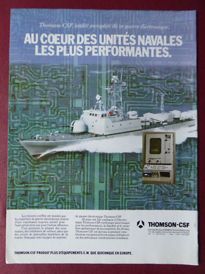 10/1984 PUB THOMSON CSF EW ELECTRONIC WARFARE MARINE ORIGINAL FRENCH AD ...