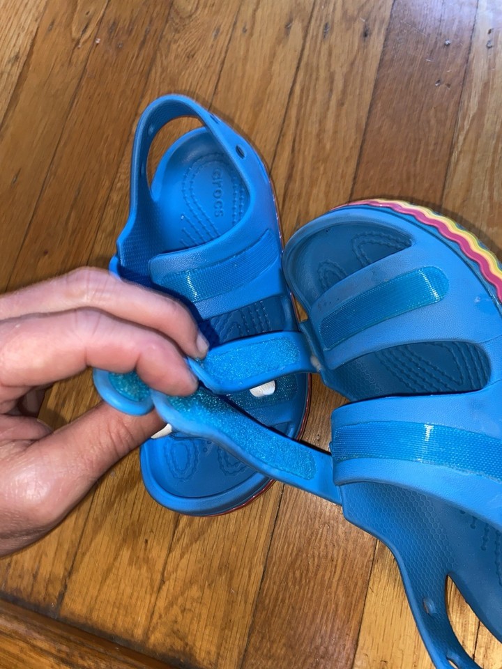 Crocs Croc and Cruiser Tic-tac-toe Sandals Sz Girls 13 | eBay